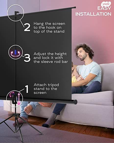 מקרן - PropVue Projector Screen with Stand | מודעה-767295