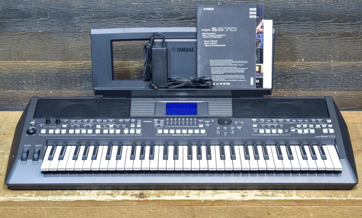כלי נגינה נוספים - Yamaha PSR S670 61 Key Arranger Workstation Digital ...